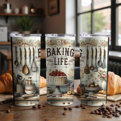 Baking life strawberry cake tumbler – Design Vybe